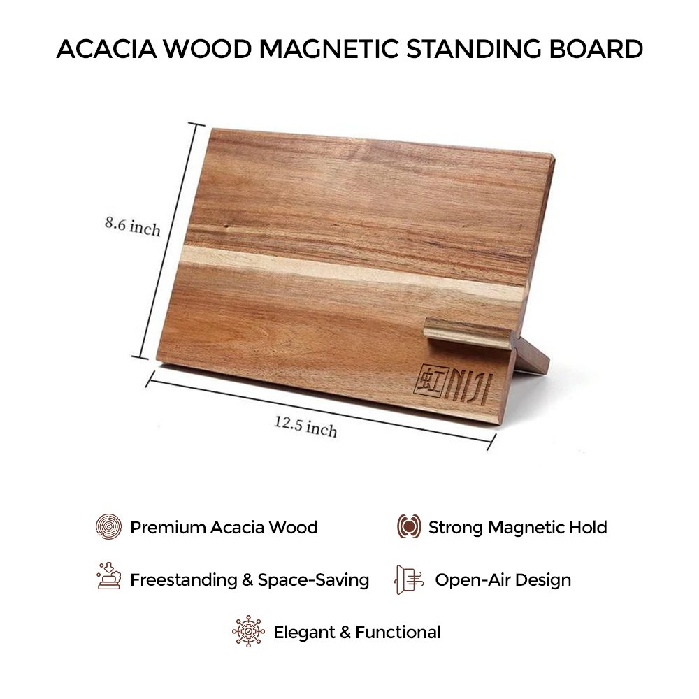 Acacia Wood Magnetic Standing Board - NIJI Knives UK